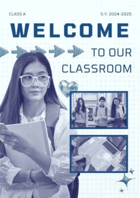 Welcome to our Classroom Poster. Free Poster Template — SlidesCarnival