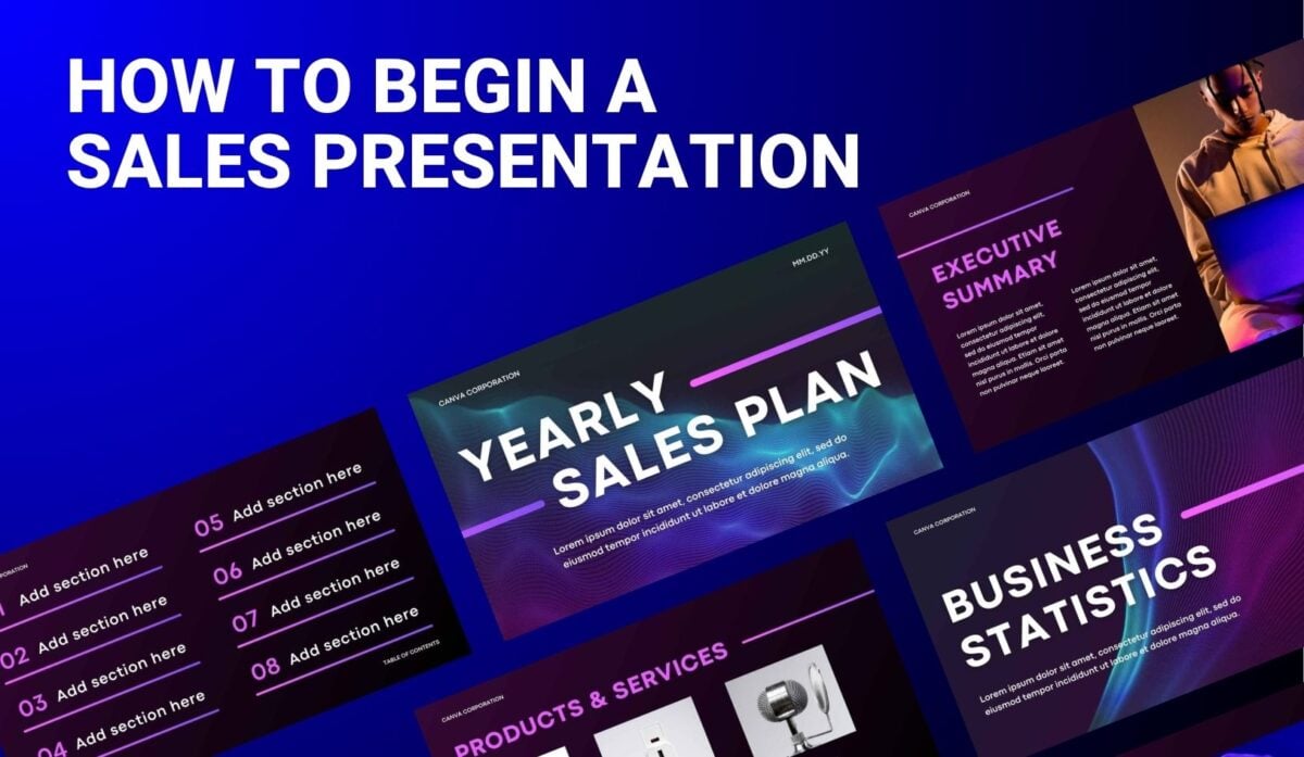 How to begin a sales presentation | Slidescarnival