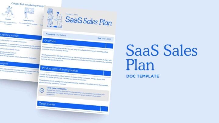 SaaS Sales Plan Doc. Free Docs Template — SlidesCarnival