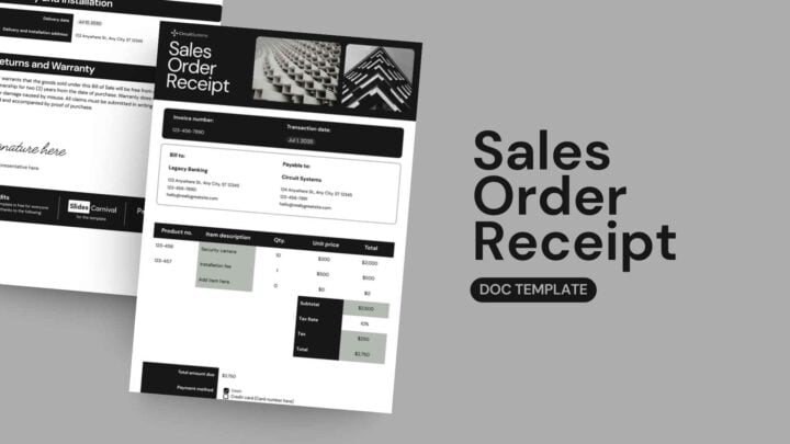 Free Receipt Word Templates and Google Docs Templates – SlidesCarnival