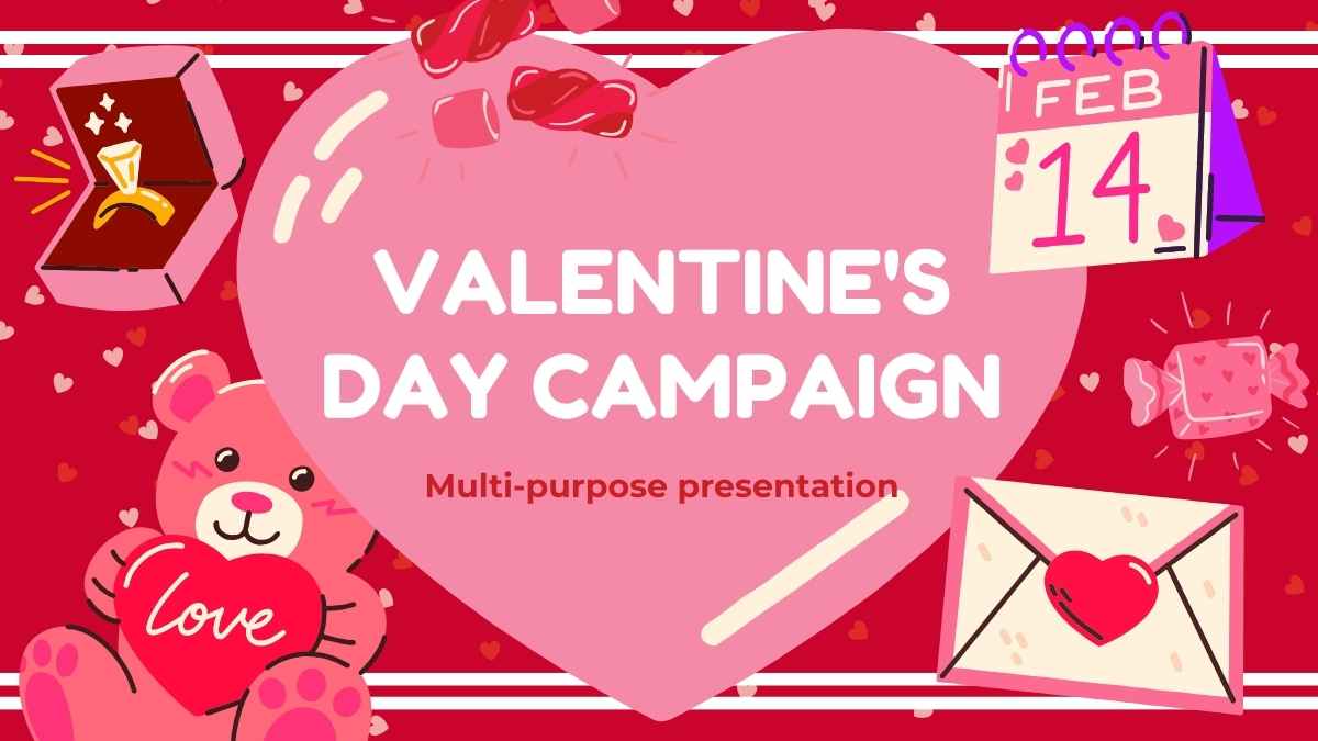 Campaña del Día de San Valentín. Plantilla gratuita de PPT y Google Slides