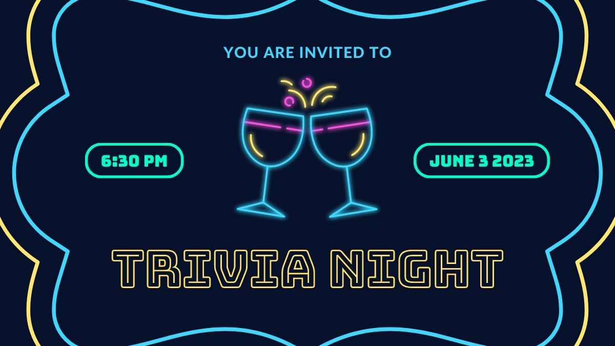 Juego de Trivia Retro Neon. Plantilla Gratis para PPT y Google Slides ...