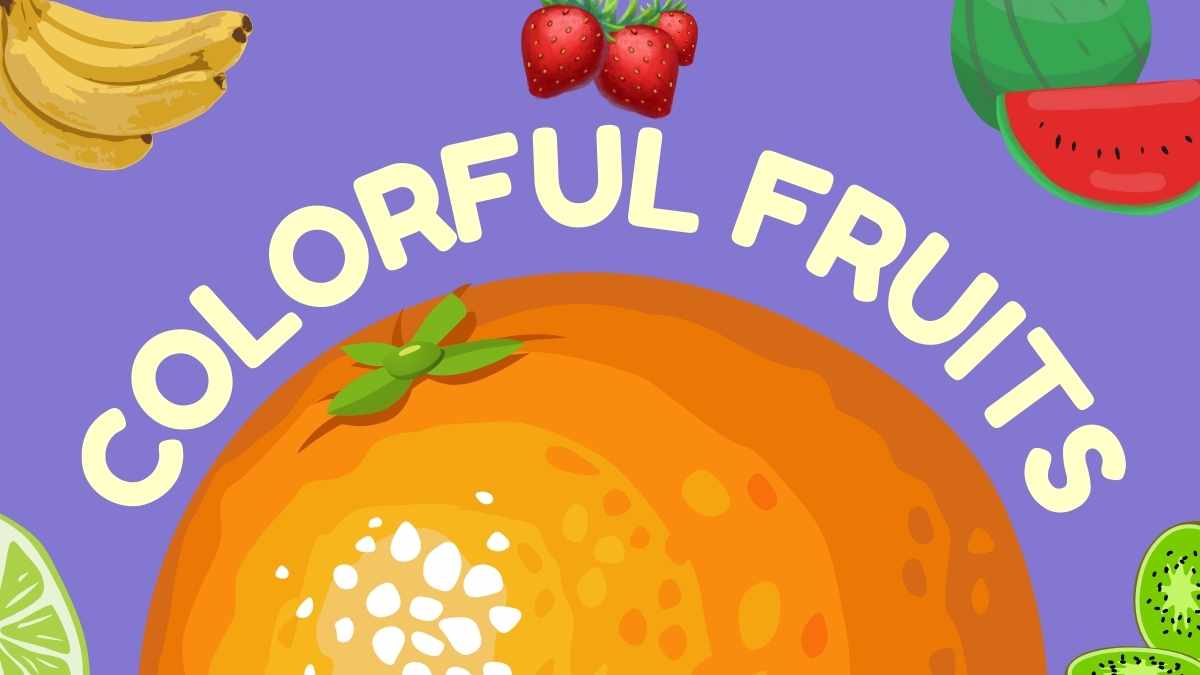 Frutas Ilustradas y Coloridas. Plantilla Gratis para PPT y Google ...