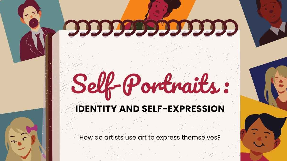 Retratos ilustrados: Lección de identidad y expresión. Plantilla gratis ...