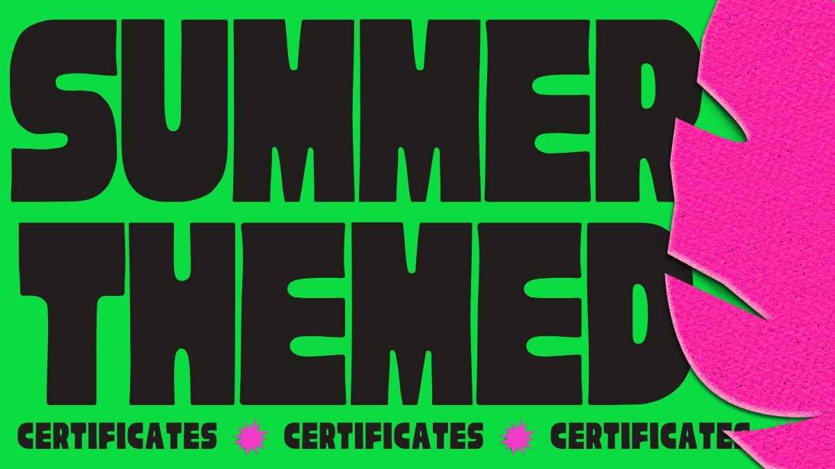 Certificados con sabor a verano. Plantillas gratis — SlidesCarnival.
