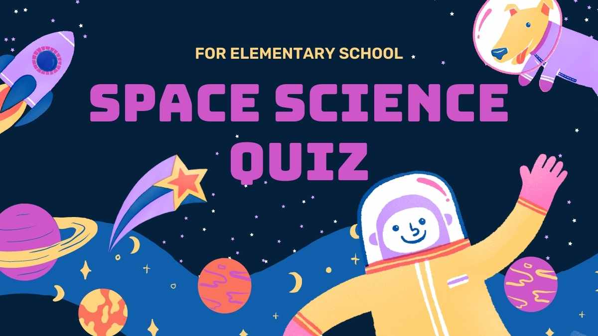 Quiz de Ciencia Espacial Ilustrado. Plantilla gratis para PPT y Google ...