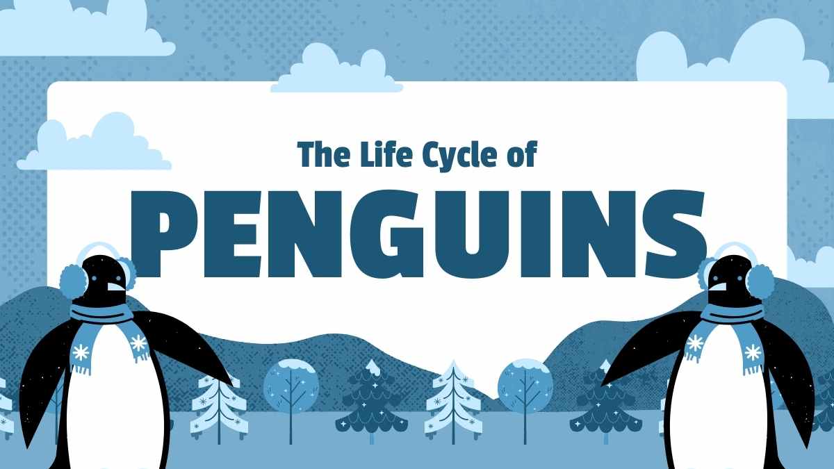 Plantilla del ciclo de vida del pingüino gratis