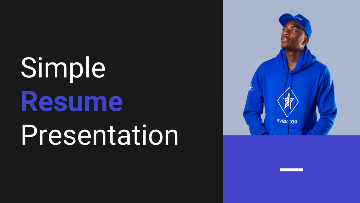 Plantilla de currículum simple gratis para PPT y Slides