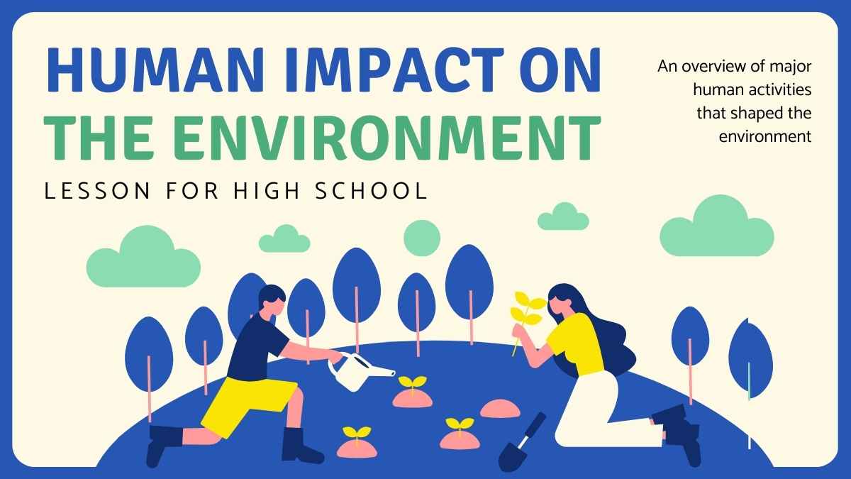 Impacto humano en el ambiente: plantilla de presentación
