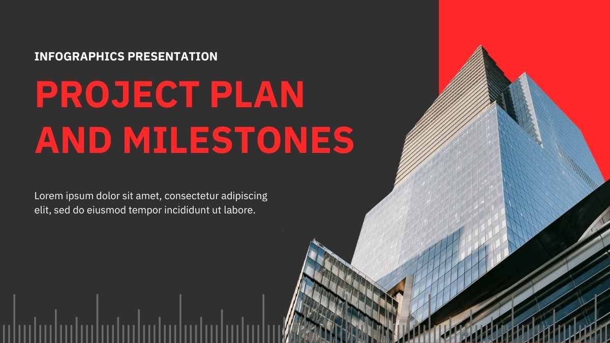 Infografías de plan de proyecto e hitos: plantilla gratis