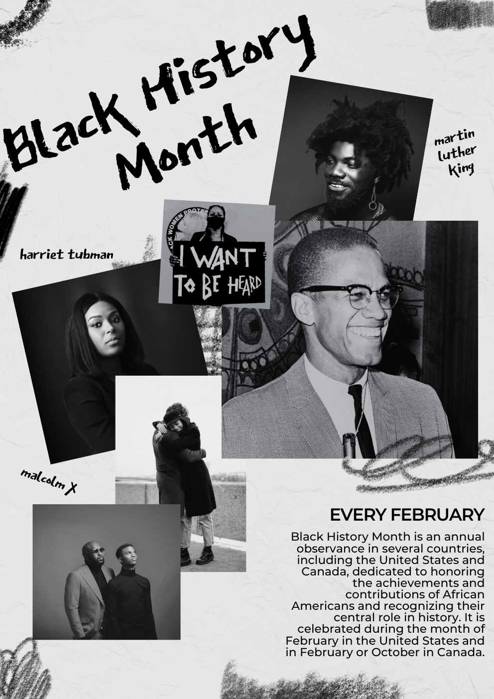 Póster del Mes de la Historia Negra: plantilla gratis