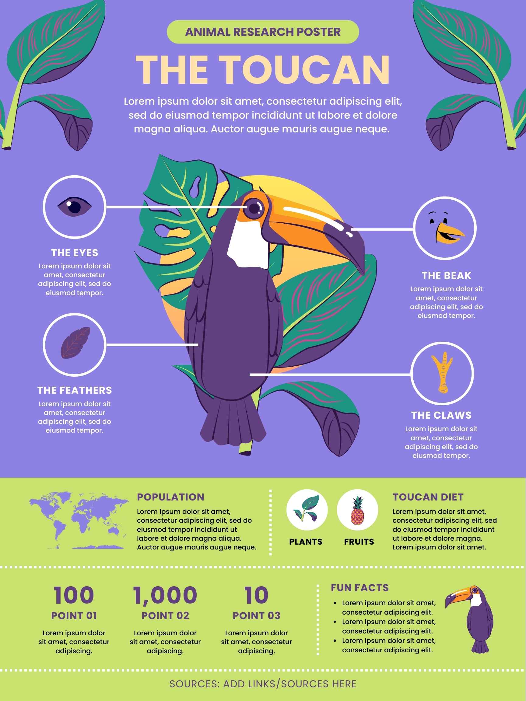 Plantilla de póster de investigación animal gratis