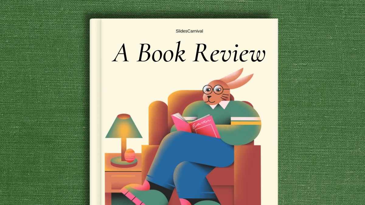 Plantilla de reseña de libros en diapositivas gratis