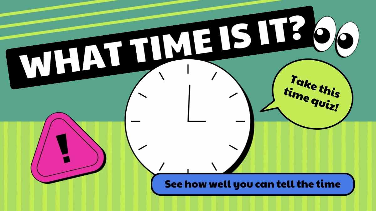 Que Horas São Quiz. Modelo gratuito para PPT e Google Slides ...