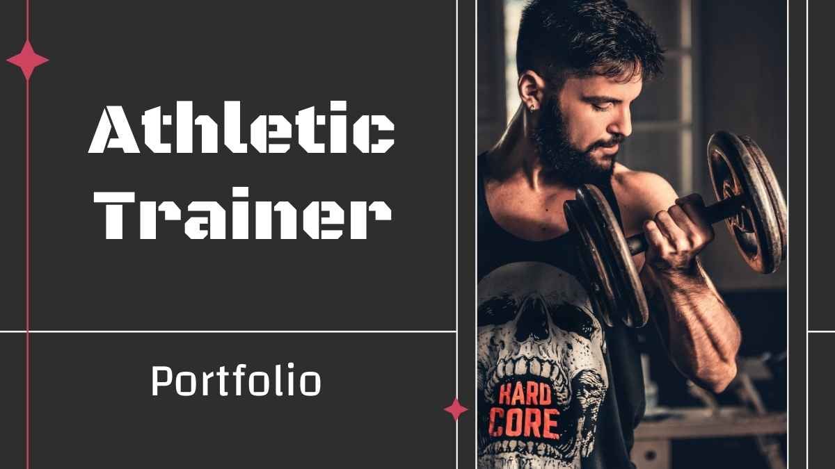 Portfólio de treinador atlético: template grátis