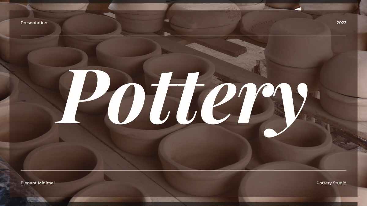 Template de slides de cerâmica minimalista grátis