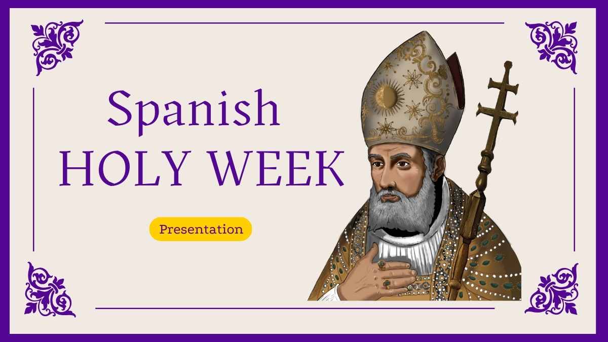 Template de slides da Semana Santa espanhola grátis