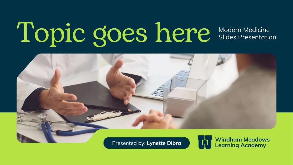 Medicina moderna: template de slides grátis
