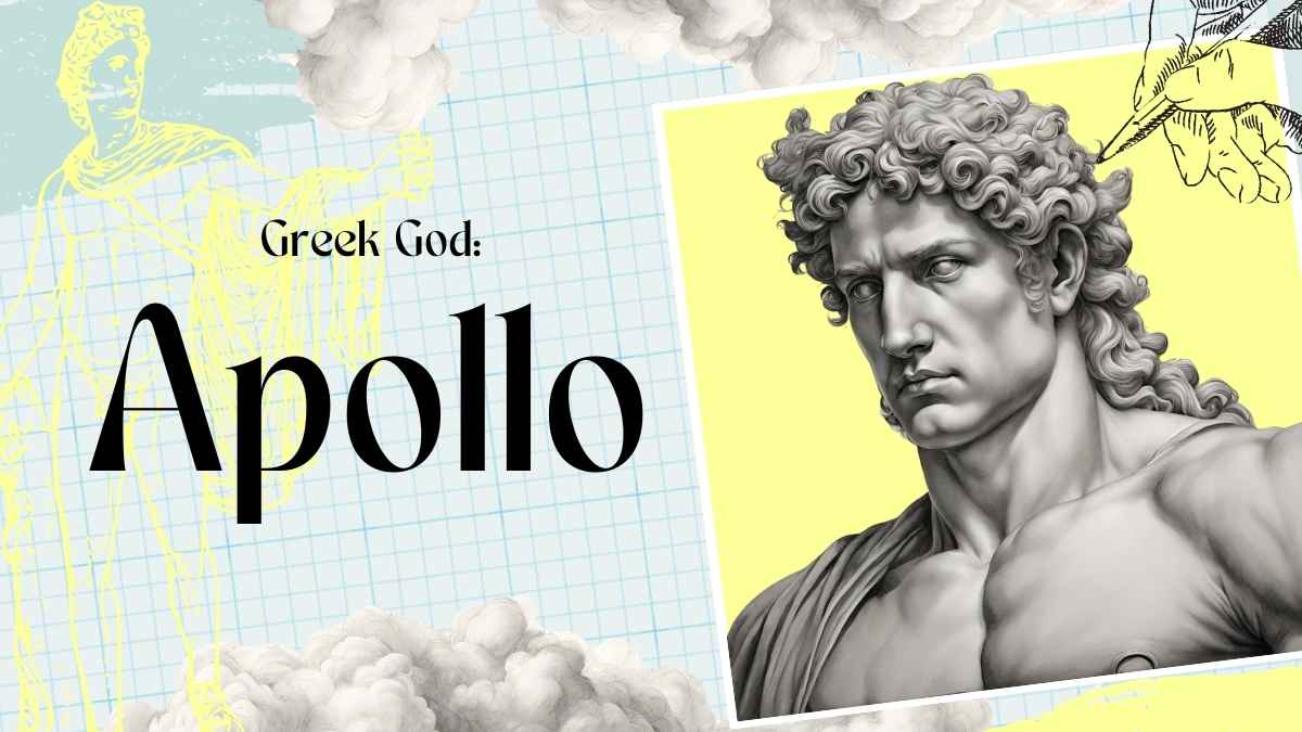 Deus grego Apolo: template de slides grátis