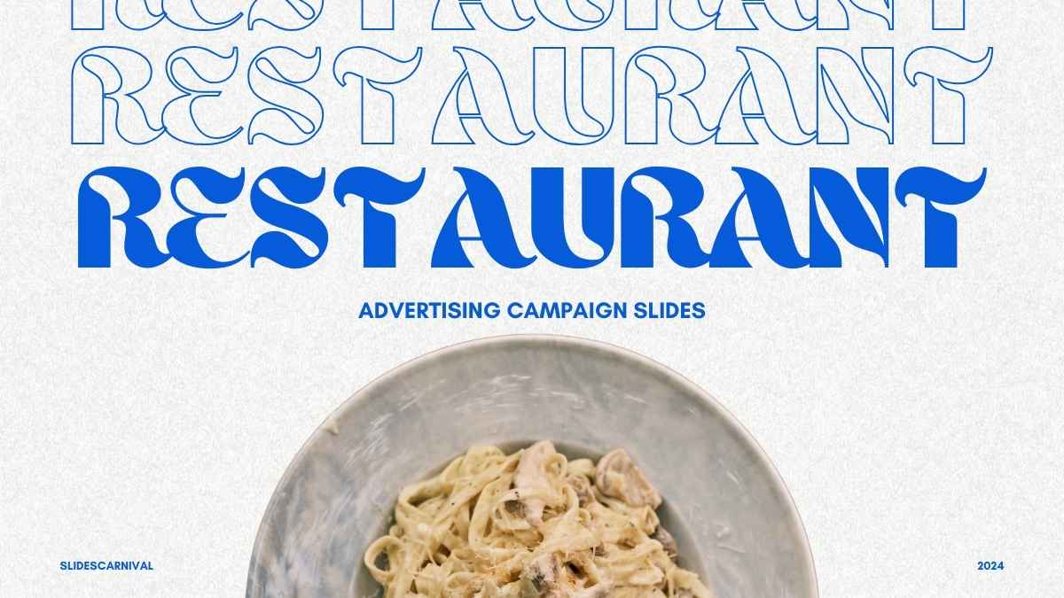 レストラン広告キャンペーン 無料スライドテンプレート
