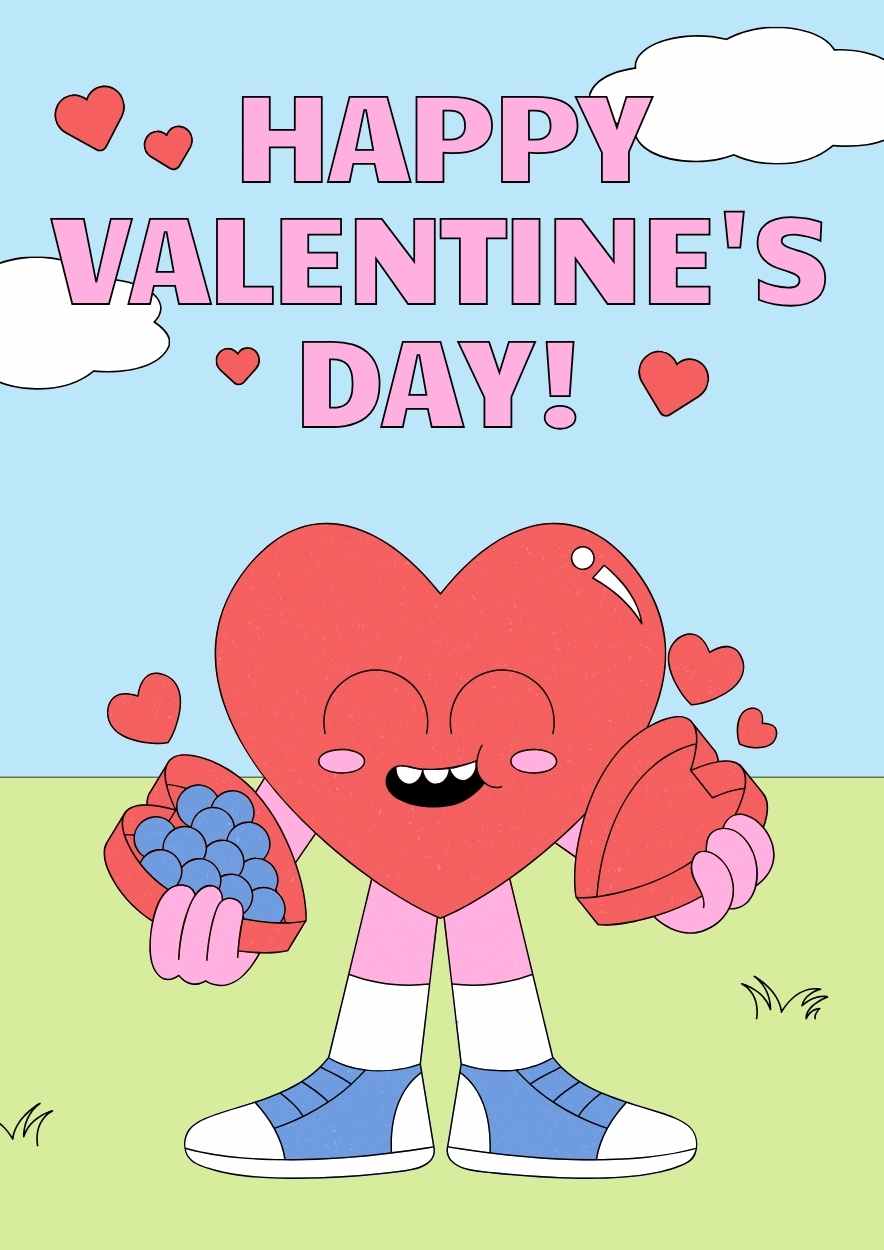 バレンタインデーのポスターテンプレート｜無料・PPT/Google Slides/Canva