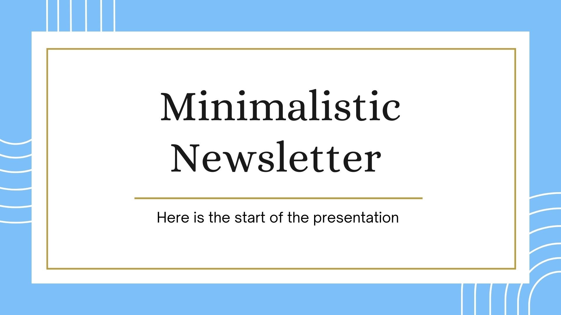 Slide Newsletter Minimalis Biru Emas - Template Presentasi Gratis ...