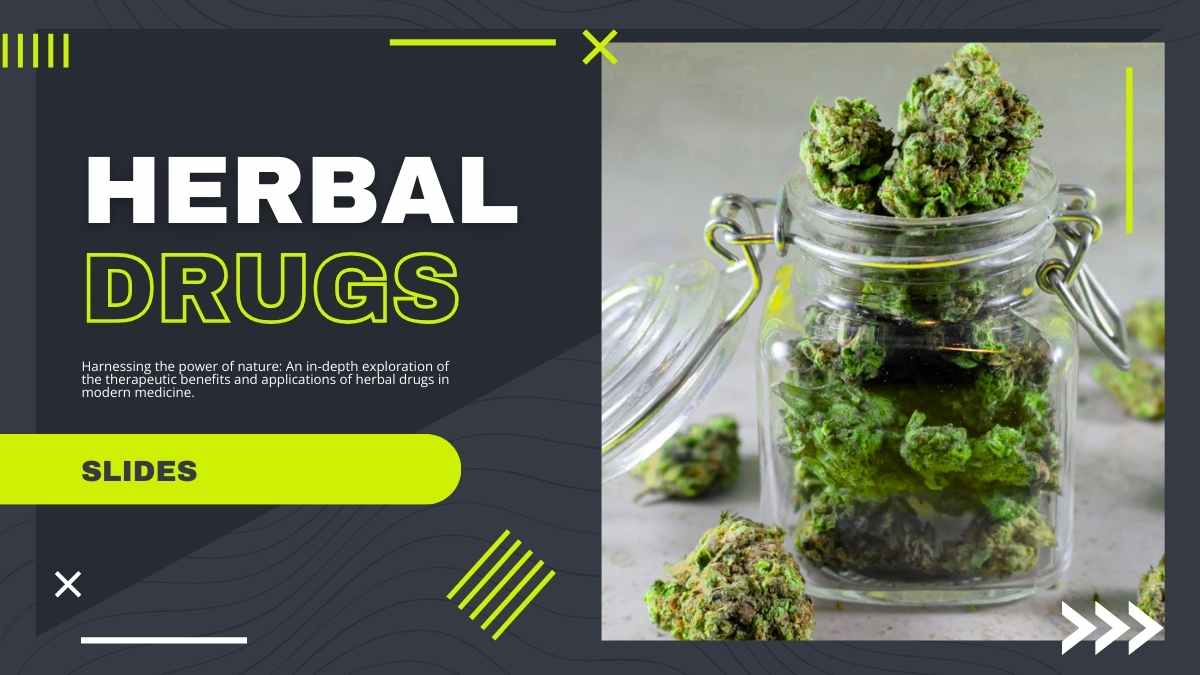 Template slide obat herbal gratis untuk presentasi