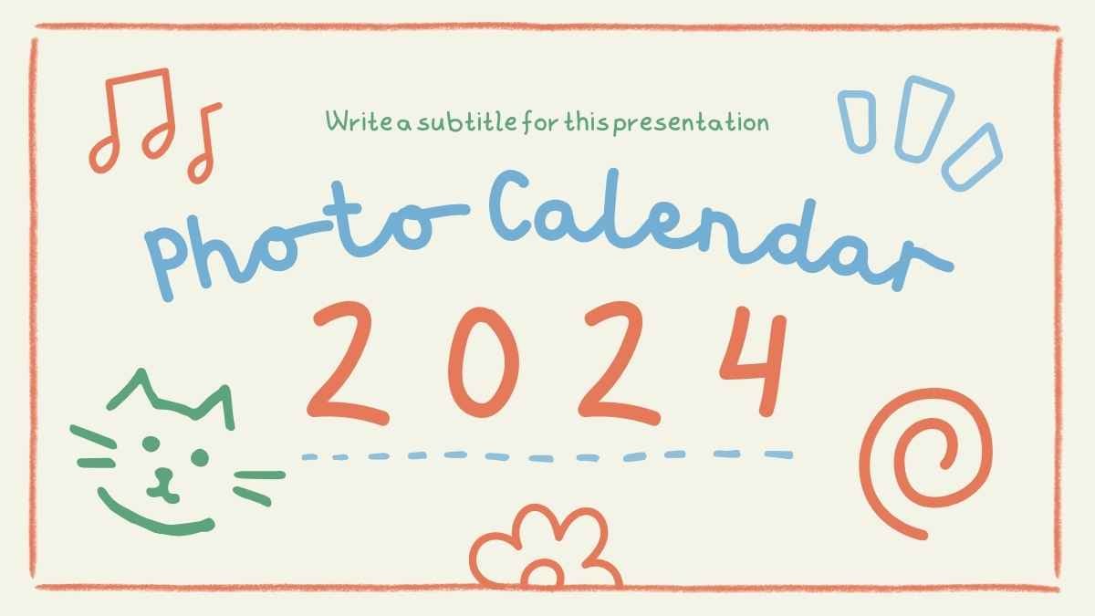 Kalender Foto 2024 Doodle Lucu - Template Presentasi Gratis ...