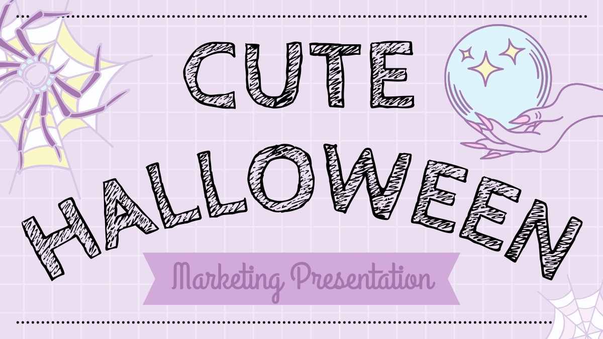 Template slide marketing Halloween imut gratis