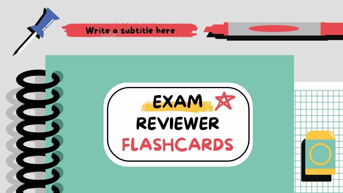 Kartu Kilat Doodle Persiapan Ujian - Template Flashcards Gratis - SlidesCarnival