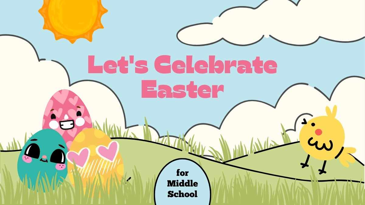 Template slide Paskah untuk SMP gratis