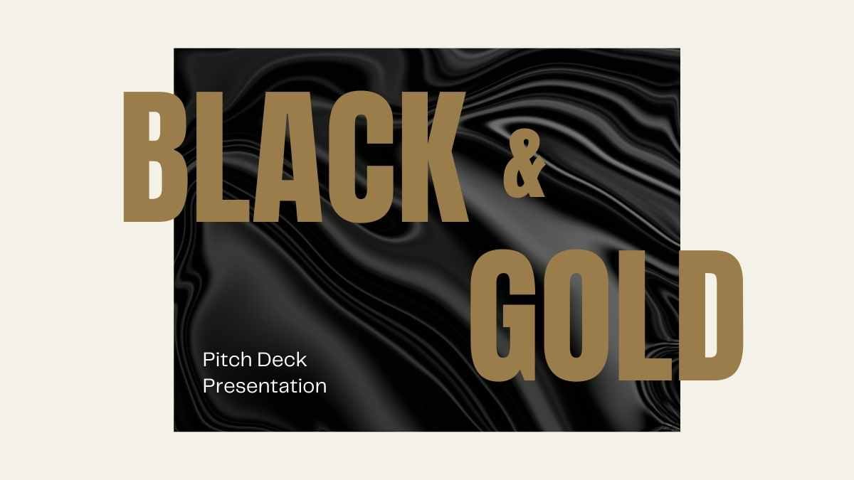 Pitch Deck Elegan Minimal Hitam Emas - Template Presentasi Gratis - SlidesCarnival