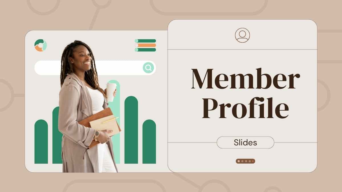 Template slide profil anggota modern minimalis