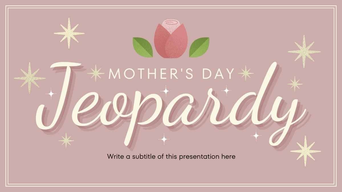 Template permainan Jeopardy Hari Ibu yang cantik