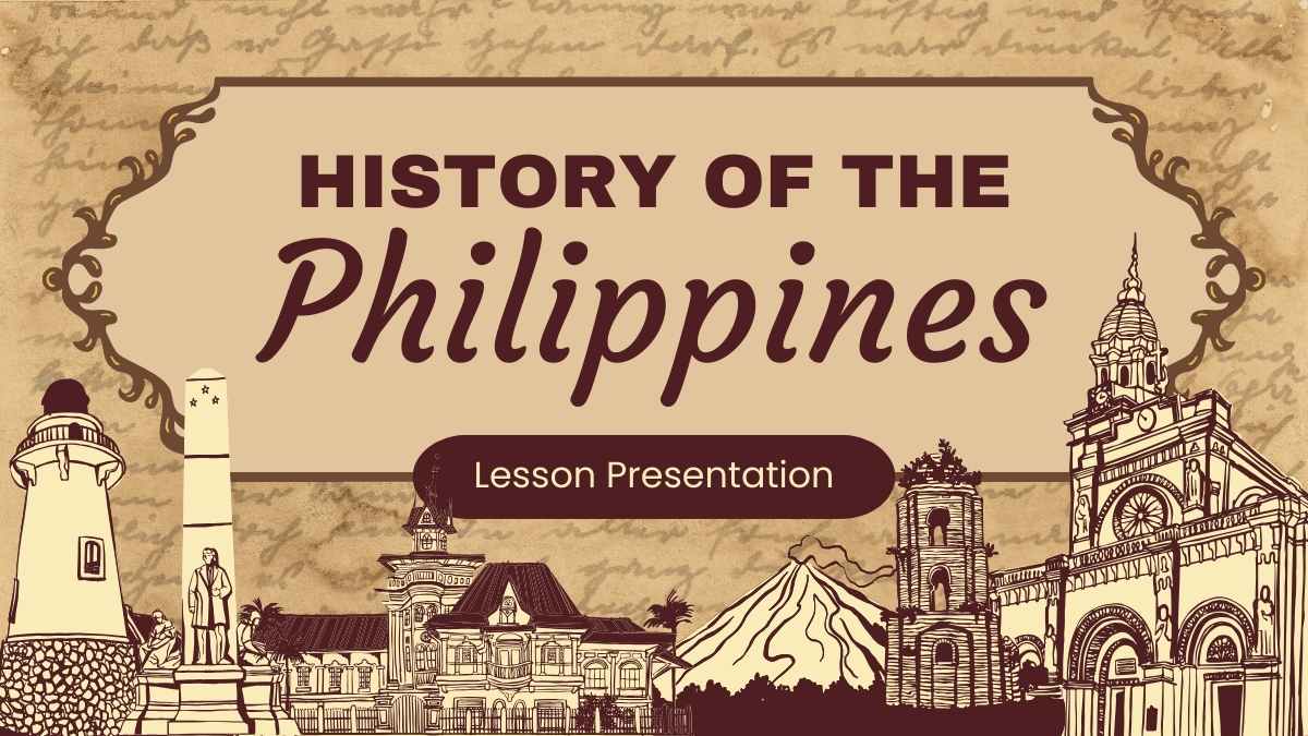Pelajaran Sejarah Filipina Vintage - Template Lesson Slides Gratis - SlidesCarnival