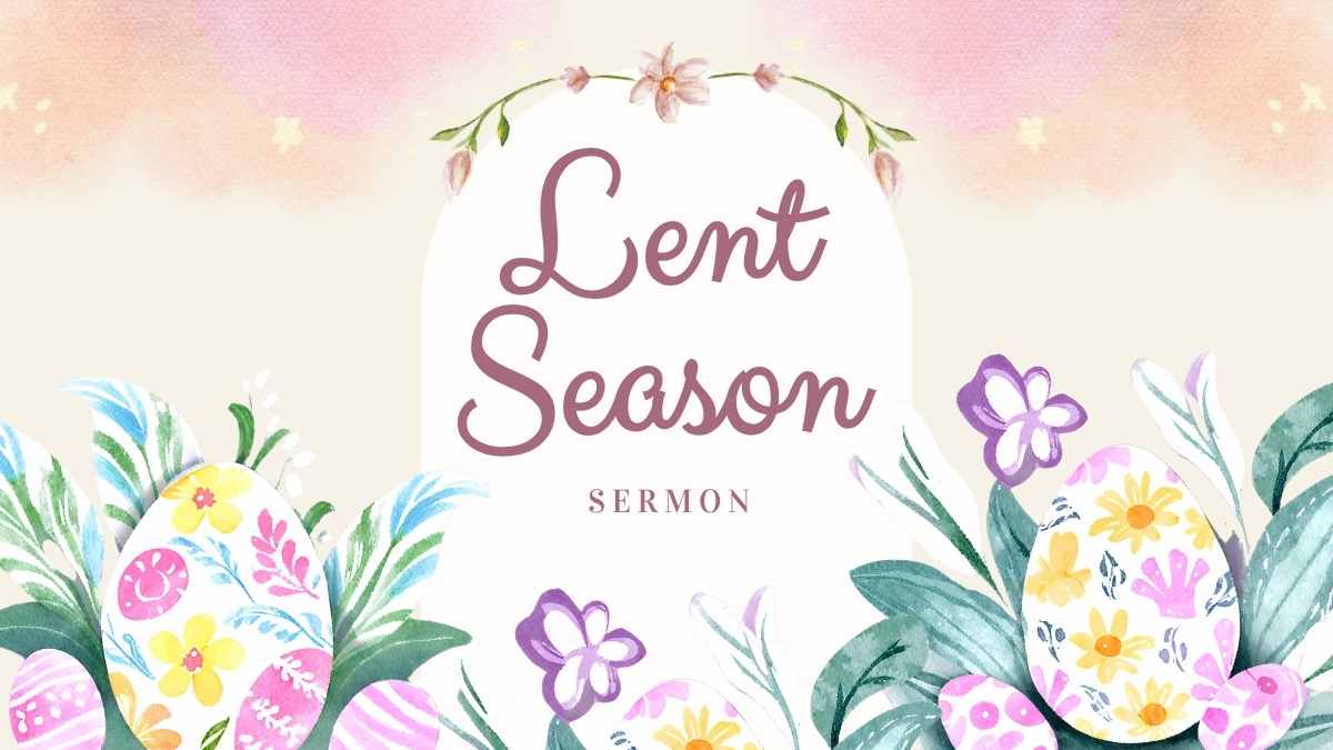 Sermon Musim Prapaskah: Template Slide Gratis