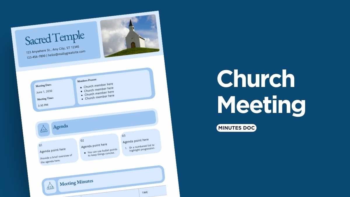 Template notulen rapat gereja untuk Word