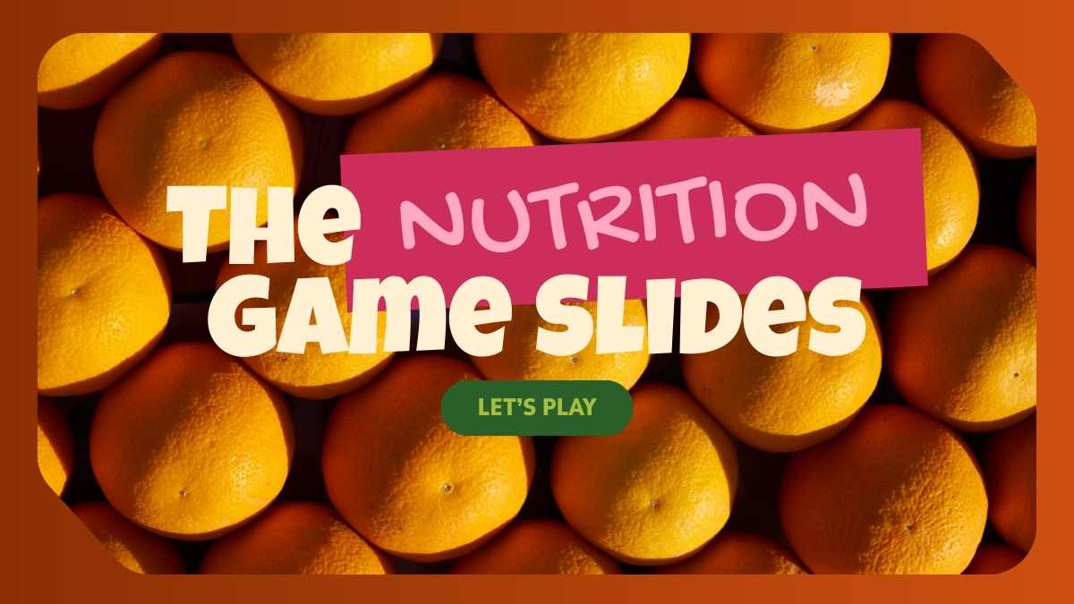 Template permainan kuis nutrisi gratis untuk slide