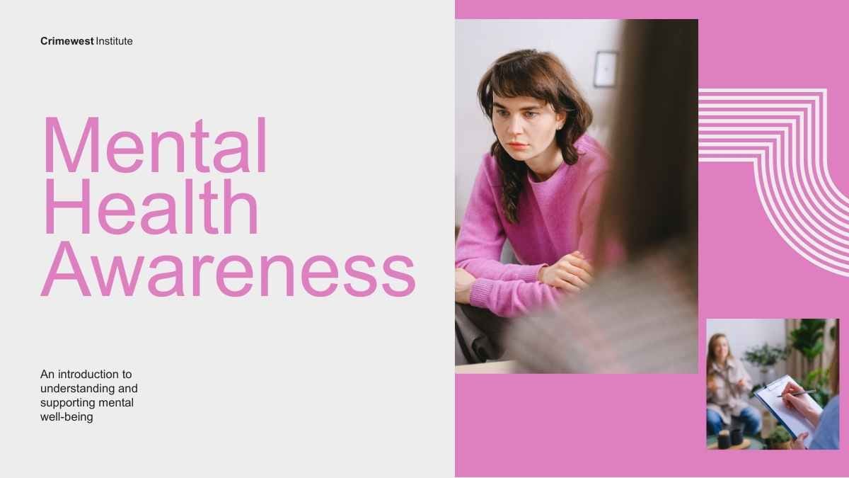 Template slide kesadaran kesehatan mental gratis