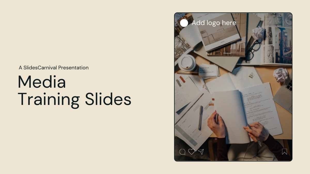 Template slide pelatihan media gratis untuk PPT
