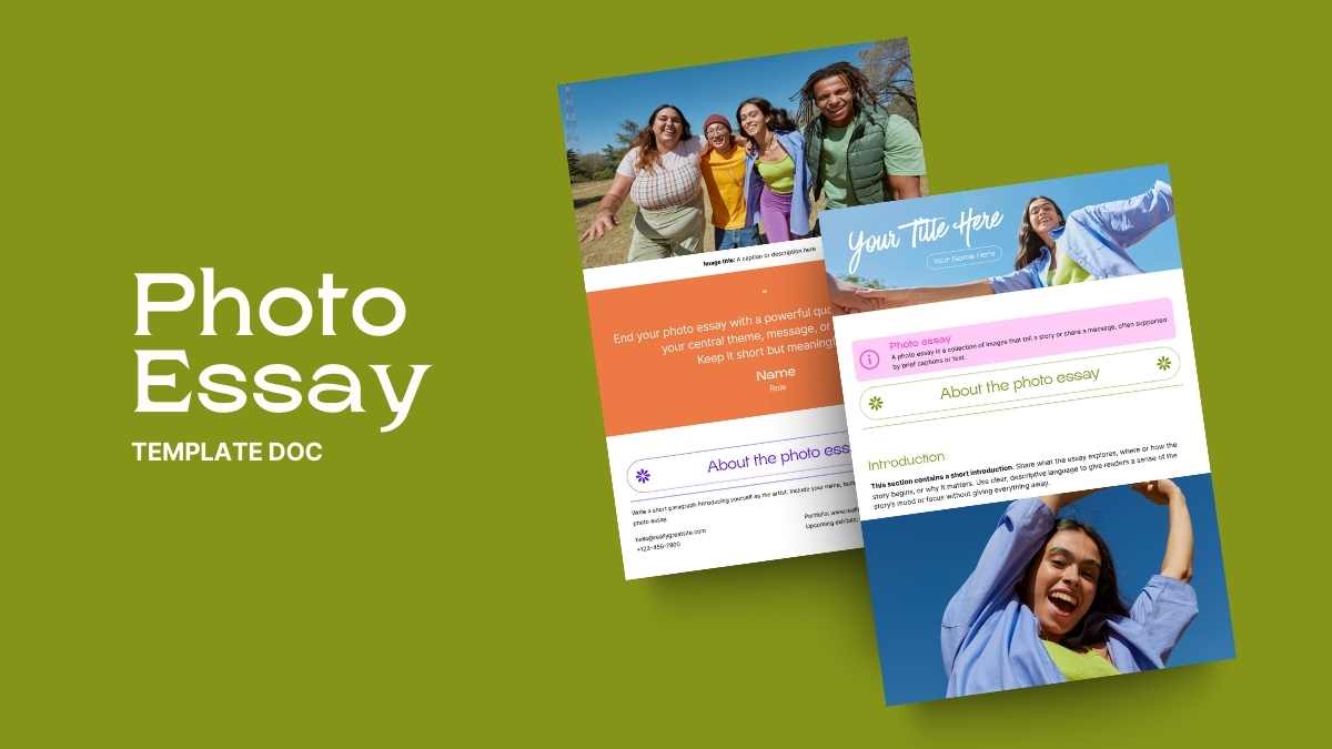 Template Esai Foto Dalam Dokumen Yang Kreatif Premium