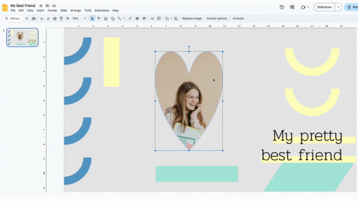 How to change the shape of an image in Google Slides | Slidescarnival